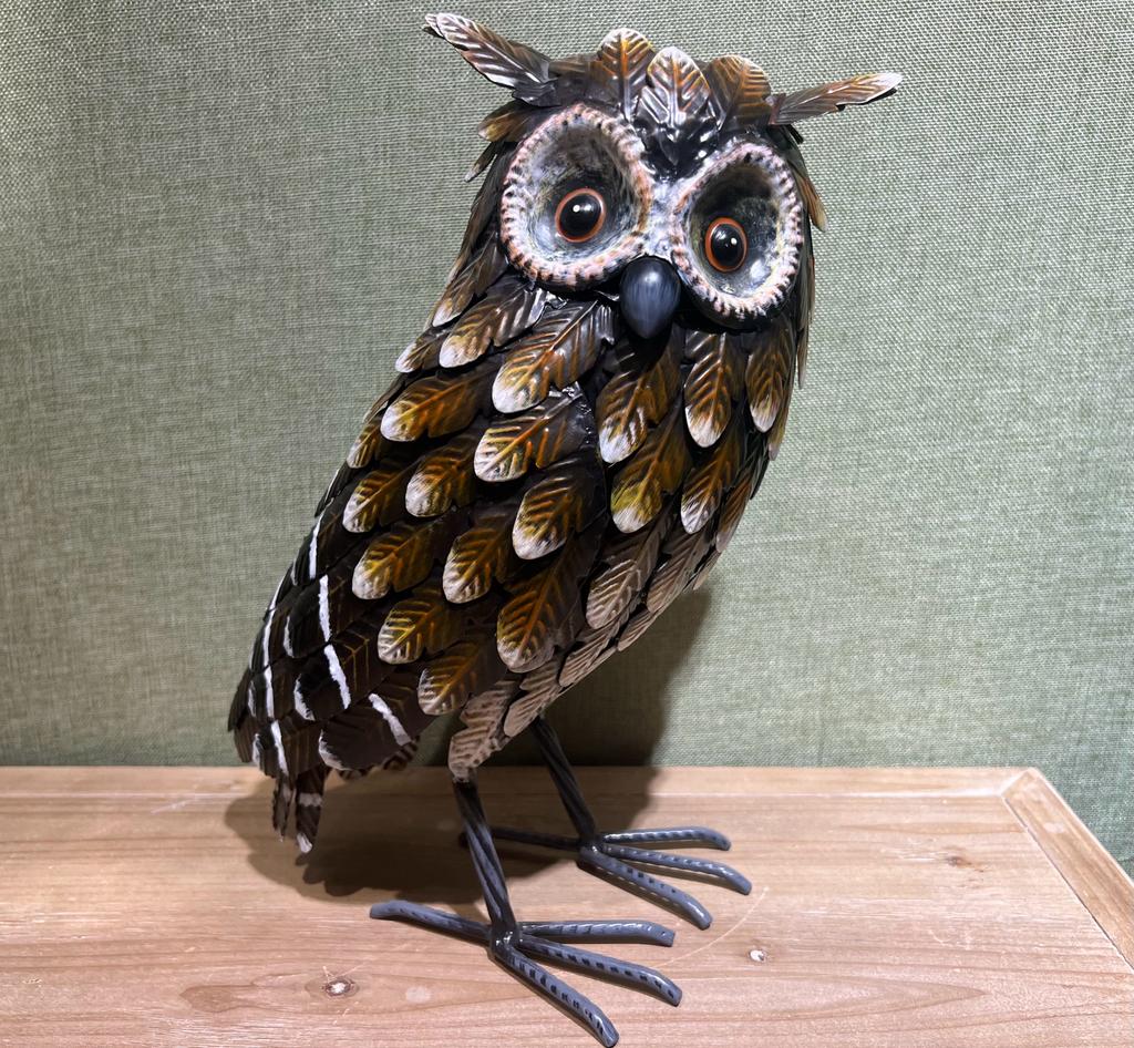 Decorative Metal Owl Statue – John Cowell Limited
