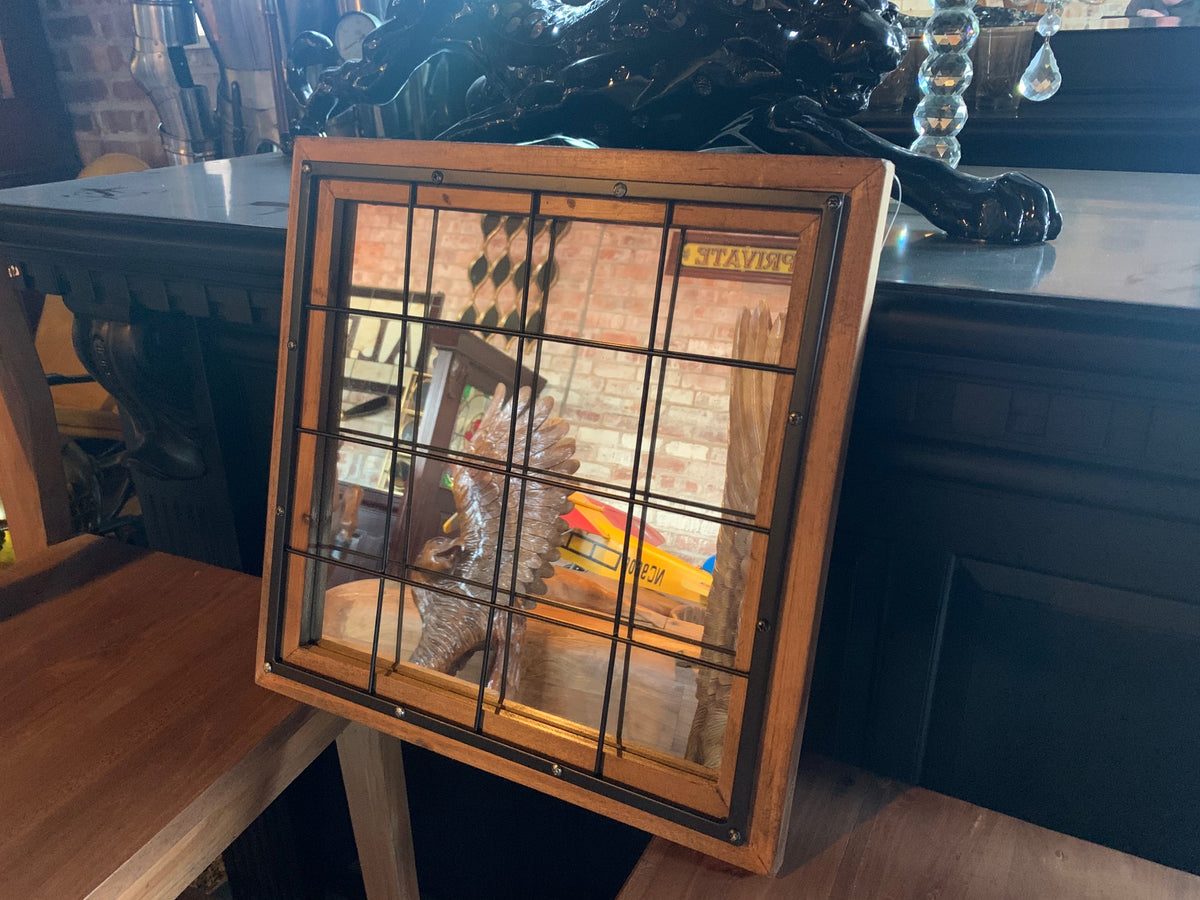 Square Vintage Industrial Framed Metal Jail Mirror – John Cowell Limited