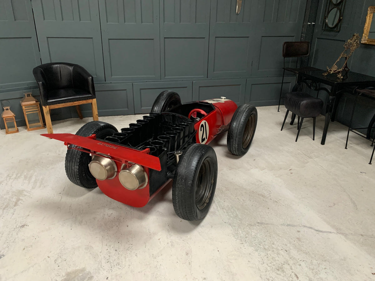 Impressive Hand Made Metal Red Racing Car Bar/Bottle Rack – John Cowell ...