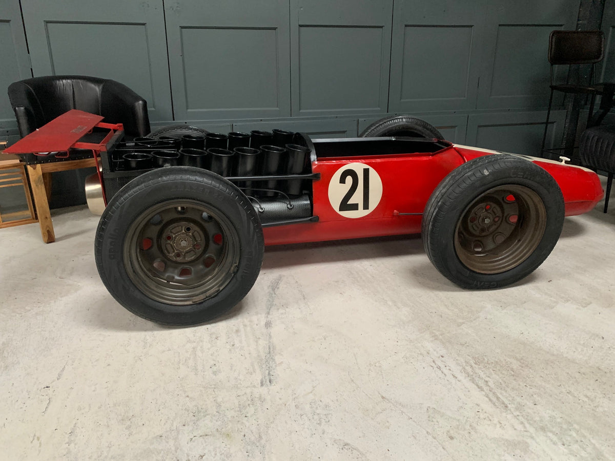 Impressive Hand Made Metal Red Racing Car Bar/Bottle Rack – John Cowell ...