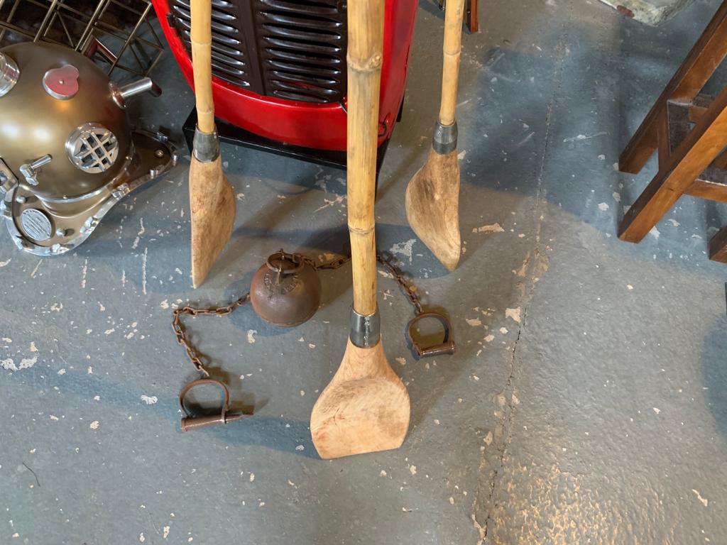 Large Heavy Nickel Coat Stand on Wooden Oar Base – John Cowell Limited